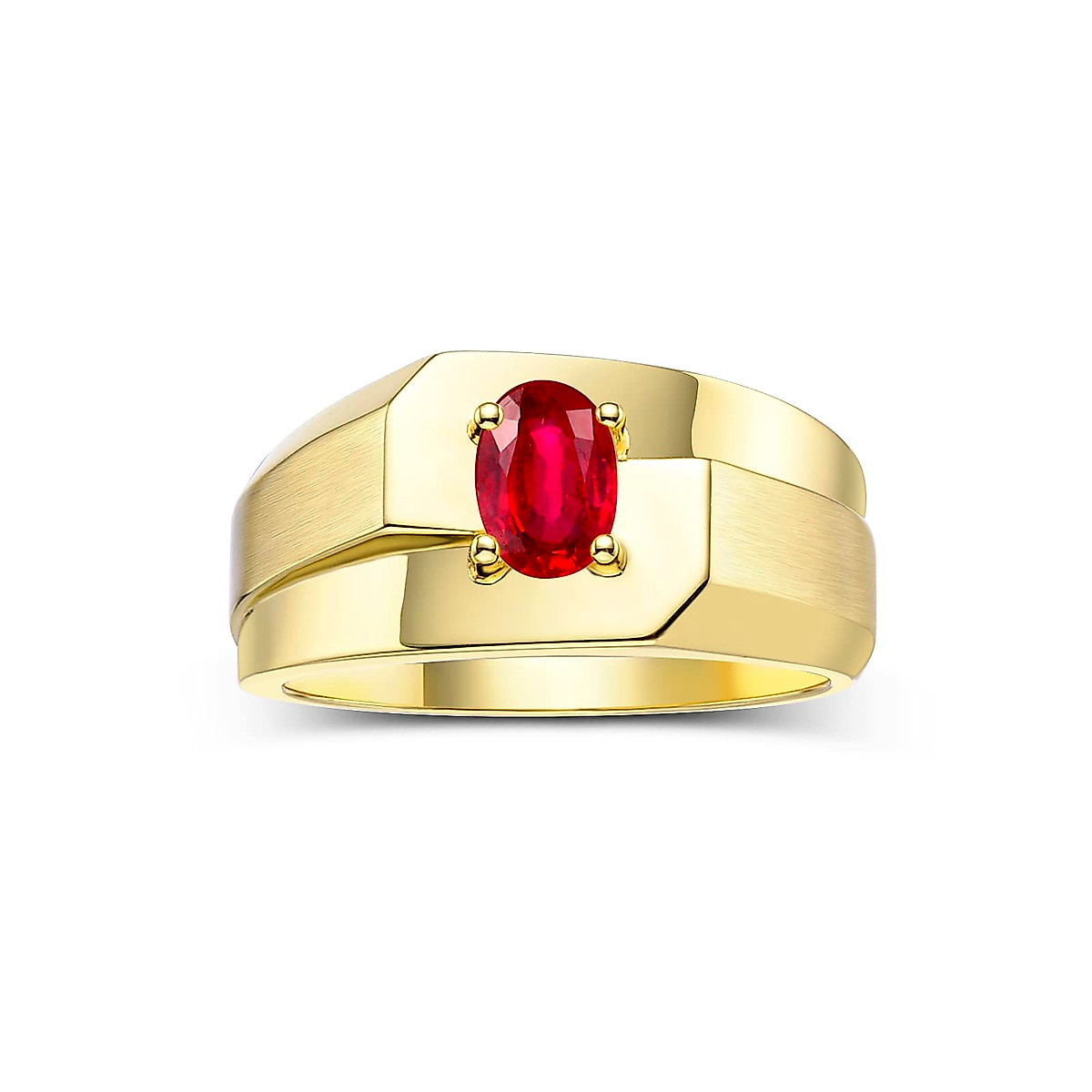 Rylos Oval Silitaire Red Ruby Ring - July Birthstone* Size 9