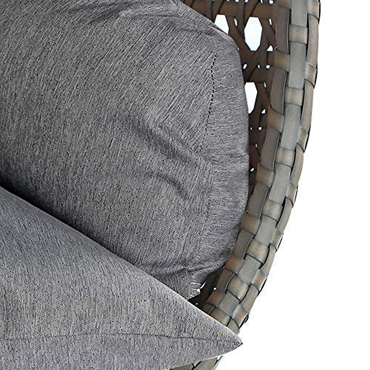 Island Gale® Luxury 2 Person Wicker Swing Chair ((2 Person) X-Large-Plus, Latte Rattan/Charcoal Cushion) Hanging Frame Color Black/Bronze Pending Availability.