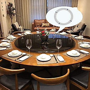 Heavy-Duty Mute 5-23 Inch Aluminum Lazy Susan Bearing Turntable Ring Swivel Plate Hardware for Heavy Loads,Silver Base