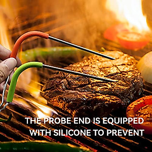 4 Pack Replacement Meat Probe for Masterbuilt Gravity Series 560/800/1050 XL Digital Charcoal Grill + Smoker, 9004190170 Accessories Temperature Probe, with Probe Grommet and Grills Clips