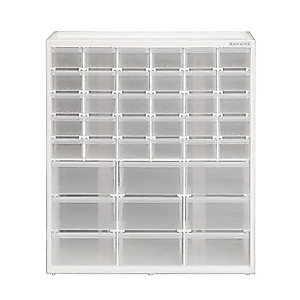 BLACK+DECKER Large & Small 39 Drawer Bin System (BDST40739FF), Clear