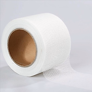 LLPT Drywall Repair Fiberglass Tape 4” x 100 Feet Industrial Grade Extra Strength Fiber Mesh Heavy Duty Self Adhesive for Seam Patch Wall Crack Seam Repair Color White (DRF410)