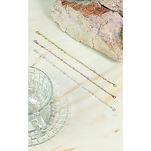 Sterling Silver Heart Loop Link Chain Tennis Bracelet for Women Teens