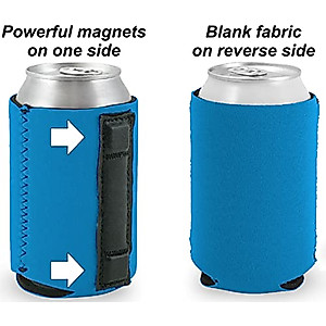 Blank Magnetic Can Coolie (2 Pack Neon Blue)