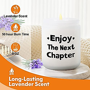 Farewell Gifts for Coworkers Leaving Gifts for Women Retirement Gifts for Women Men, New Job Gifts, Housewarming Gifts - Enjoy Lavender Scented Candles (White)