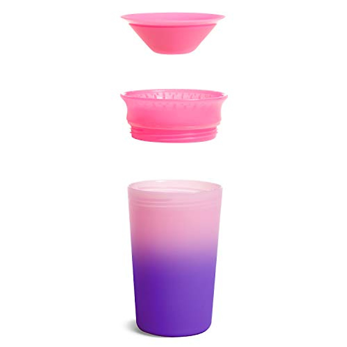 Munchkin® Miracle® 360 Color Changing Sippy Cup, 9 Ounce, 2 Pack, Pink/Yellow