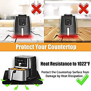 Amerbro Heat Resistant Mats for Countertop - Firproof 15x18 in Heat Resistant Mats for for Air Fryer - Kitchen Countertop Protector for Air Fryer, Coffee Maker, Stand Mixer, Toaster, Oven 2PCS