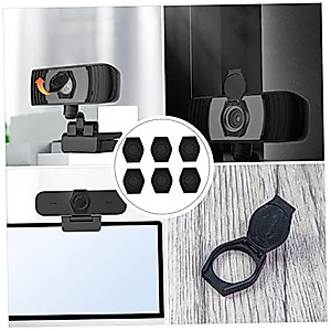 NUSITOU 6pcs Camera Cover Lap Desks Black Webcam Cover USB Camera Cover Slide Privacy Lens Cover Webcam Privacy Cover Computer Webcam USB Webcam Cover Linux Laptop Self Made Abs Sticker