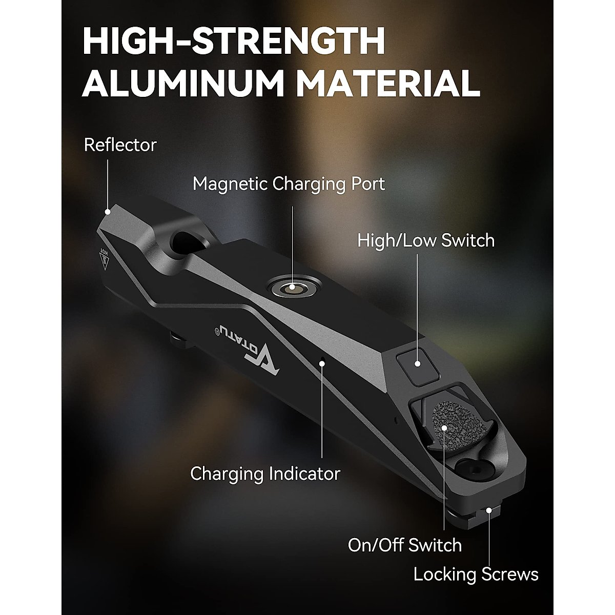 VOTATU ML40 1450 Lumens Weapon Light Compatible with M-Lok Rail Surface, Tactical Flashlight for Rifle, Strobe Function, Magnetic Rechargeable