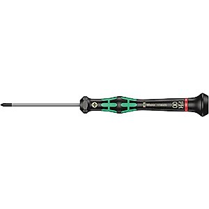 Wera 05118020001 2050 PH Screwdriver for Phillips Screws for Electronic Applications, PH 00 x 60 mm, Black