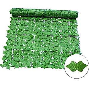 Queenbox 50x50cm Artificial Leaves Hedges Roll Simulation Leaf Garden Fence for Balcony Home Decoration, Protect Privacy, Shallow Sweet Potato