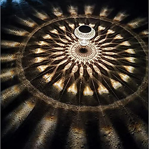 Solar Garden Lights 4 Pack, Warm White LED Solar Lights Outdoor, IP65 Waterproof Solar Street Lights for Walkway Yard Backyard Lawn Landscape Decoration