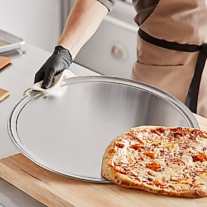 TrueCraftware Set of 3 Aluminum 22” Pizza Tray Pan Wide Rim- Bakeware Round Pizza Pan Pizza Tray Baking Tray Round Baking Tray for Home Kitchen Pizzeria & Restaurants