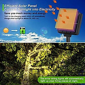 Outdoor Solar String Lights Waterproof 288Ft, 4-Pack Each 72FT 200 LED Solar Powered Fairy Lights with 8 Lighting Modes, Cooper Wire Lights for Patio, Garden, Party, Wedding (Warm White)