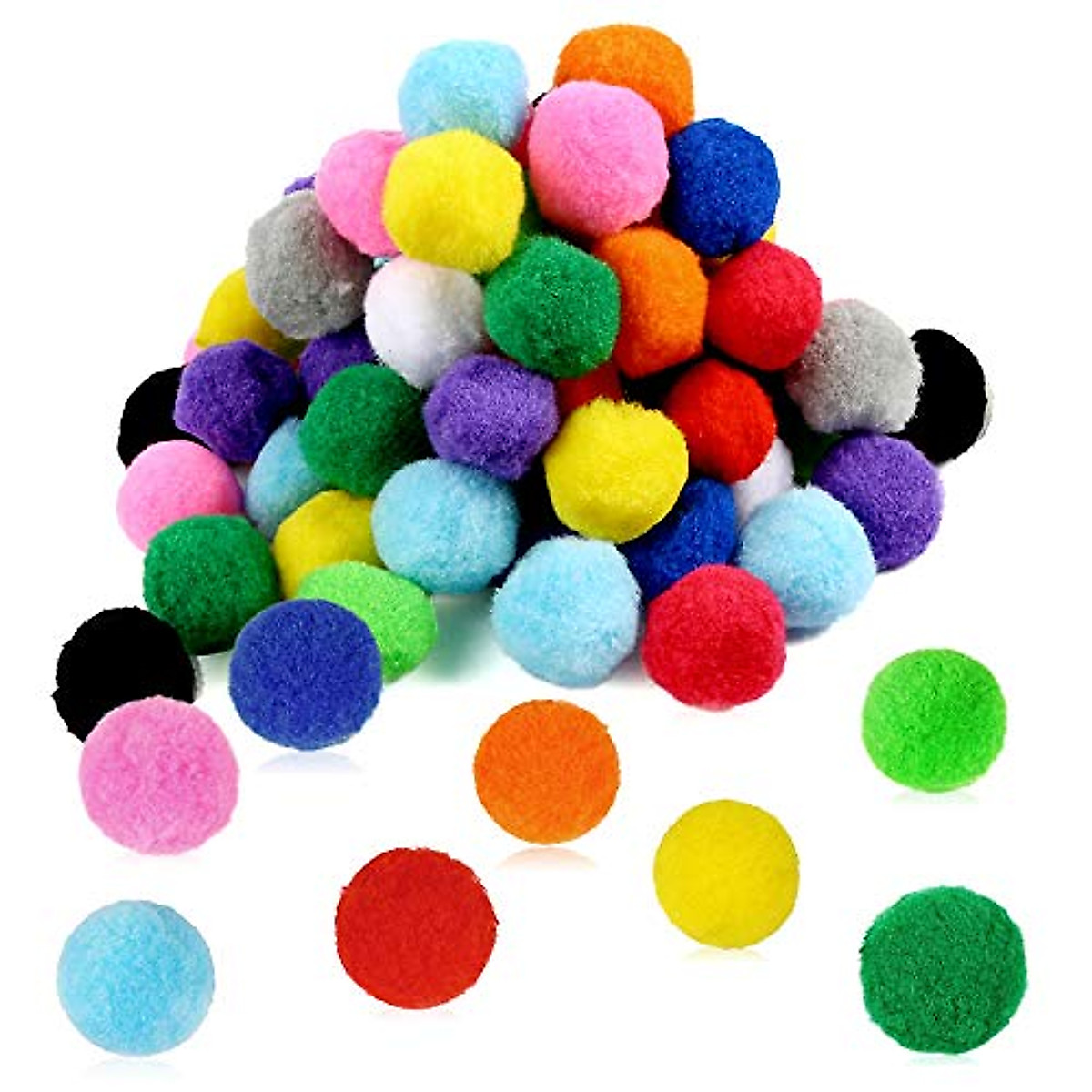 120PCS Large Assorted Pom Poms for Crafting | Vibrant DIY Supplies