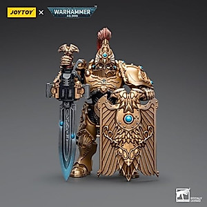 LEBOO JOYTOY Warhammer 40k Adeptus Custodes Custodian Guard with Sentinel Blade and Praesidium Shield 1/18 Scale Action Figure 4.88in Height Joy Toy Models