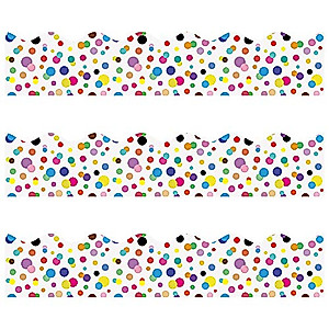 Border Trim - Bulletin Borders Stickers, 50 ft Back-to-School Decoration Borders for Bulletin Board/Black Board Trim, Teacher/Student Use for Classroom/School Decoration