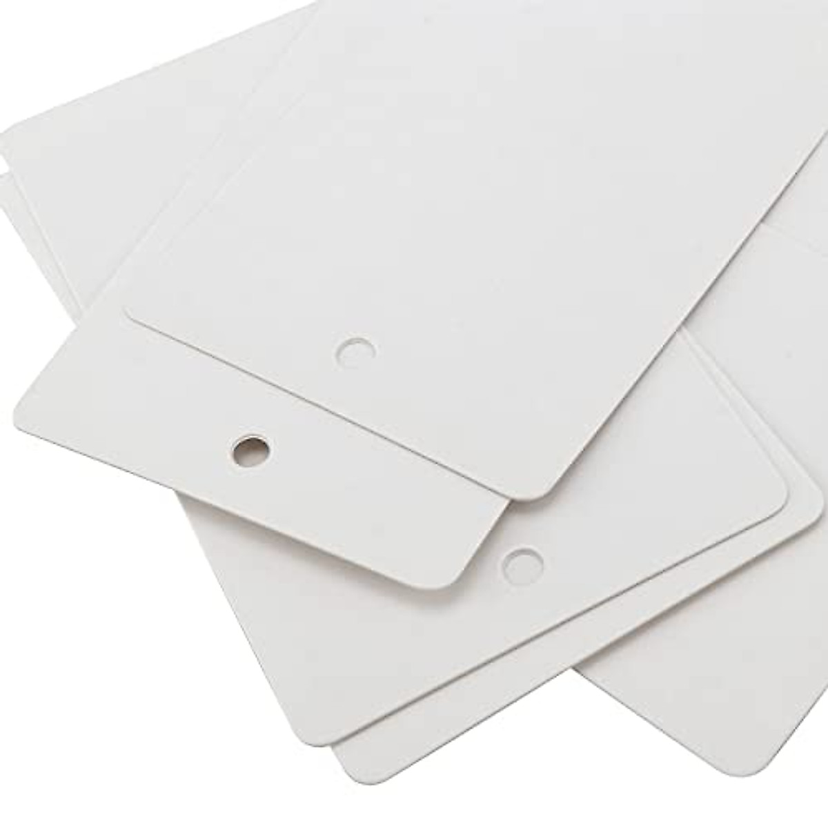 SINJEUN 3000 PCS 1.77 x 2.95 Inches White Merchandise Tag, Blank Paper Gift Tags, Hanging Garment Shipping Tags with Hole for Crafting
