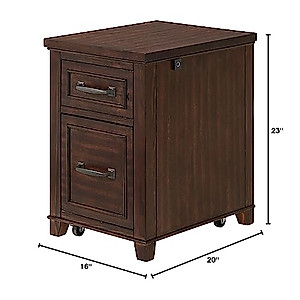 Martin Svensson Home Del Mar Fingerprint Lock File Cabinet, Walnut Coffee