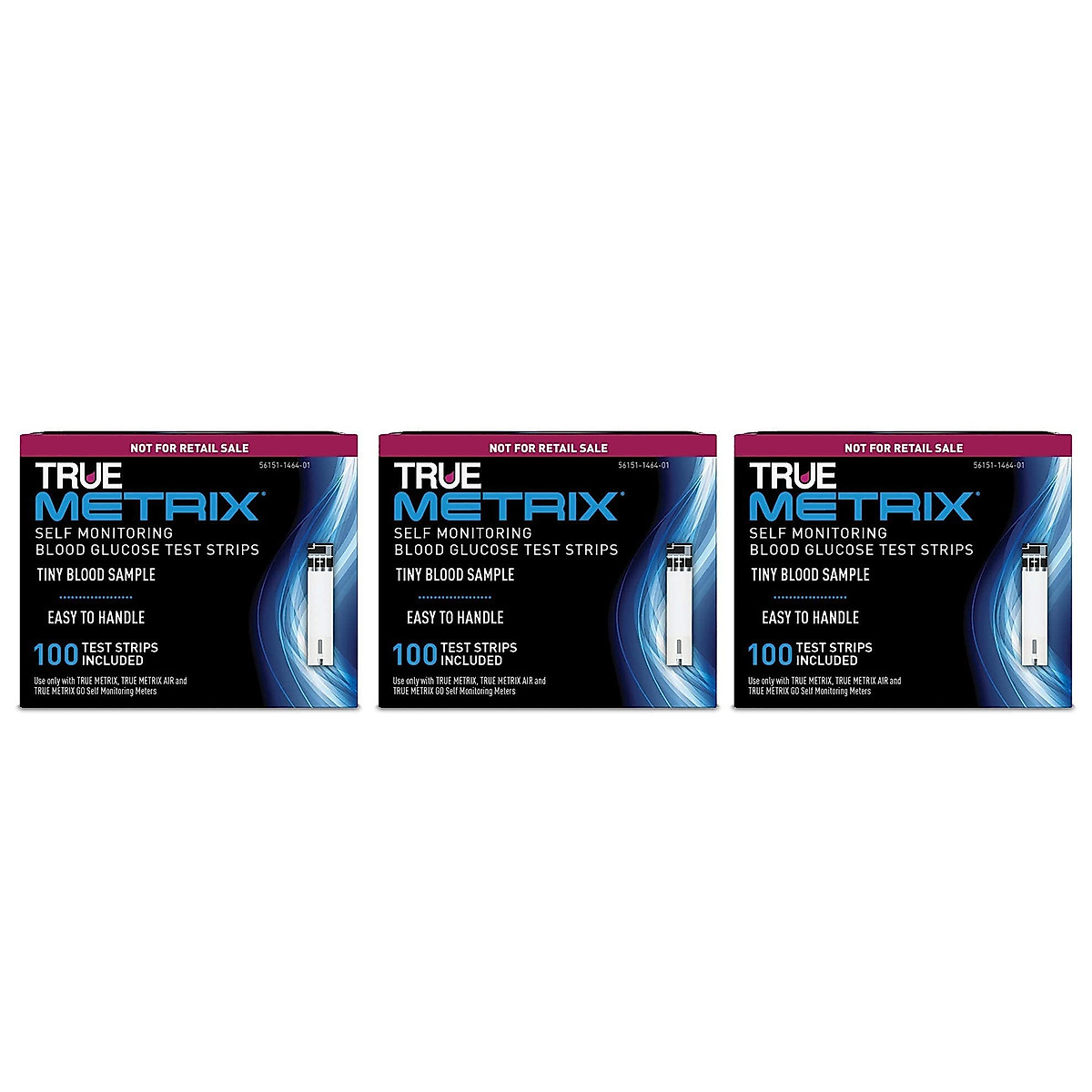 3X 100ct TRUE METRIX Test Strips + 3X 100ct 30g TRUEplus Lancets + TRUEplus Log Book