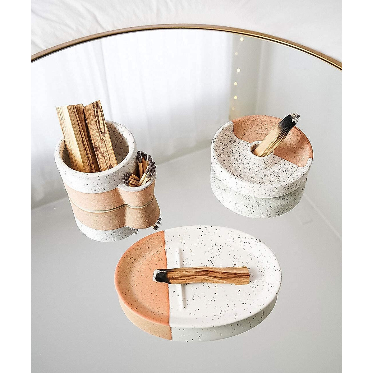 Bursera Terracotta Plate, Tree Planted with Every Order, Oval Smudging Plate for White Sage, Palo Santo Sticks, Decorative Plate, Smudge and Jewelry Plate