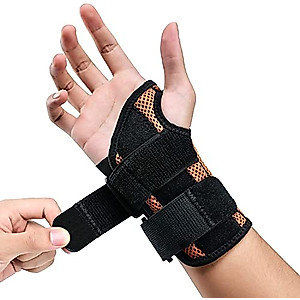 ABYON Copper Infused Carpal Tunnel Wrist Brace, Wrist Support for Arthritis,Tendonitis, Sprain, Repetitive Strain, Night Sleep Wrist Splint for Men and Women Fits Right&Left Hand