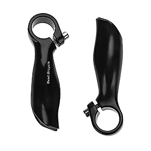 VGEBY1 Bike Handle Bar End, Aluminum Alloy Bar End Handlebar Security Grips Bar Ends Cycling with Stoppers for Road Mountain Bike