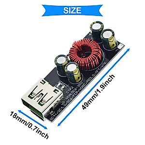 DKARDU 6-35V QC4.0 QC3.0 USB Type-C Quick Charge Module Step Down Buck Converter Module for Mobile Phone with 24AWG Wire