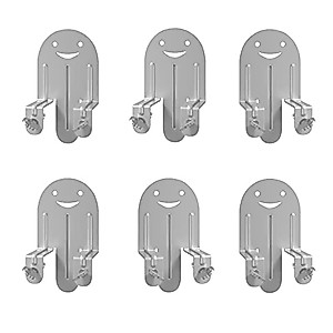 Upcanso Metal Mattress Non Slip Gaskets Gripper, Easy to Install Silver Bed Replacement Baffle Parts to Stop Mattress and Topper from Sliding and Slipping, Pack of 6