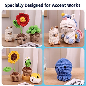 12PACK Yarn for Crocheting and Knitting - 360 Yards of Cotton Yarn for Crocheting and Knitting Mini Project; Worsted-Weight Medium #4; Cotton-Nylon Blend Yarn for Beginners Crochet Kit Making