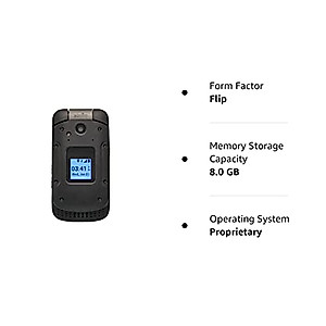 Sonim XP3 4G LTE 8GB Ultra Rugged Flip Phone AT&T GSM 5.0 MP Camera Bluetooth Wi-Fi Tough Phone Black (Renewed)