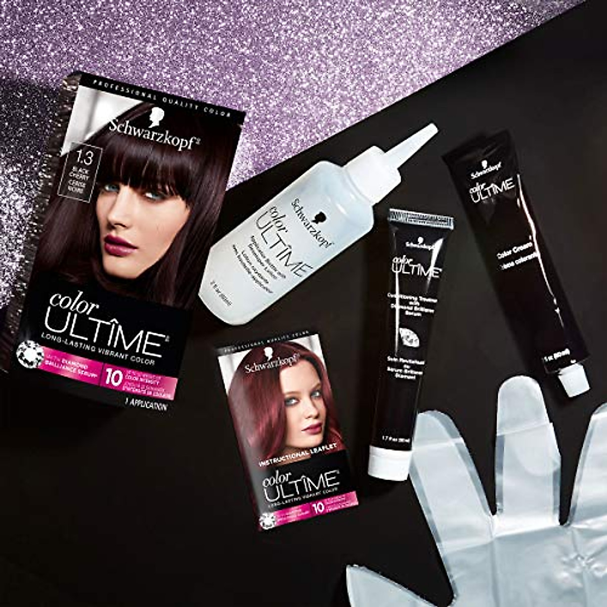 Schwarzkopf Color Ultime Permanent Hair Color Cream, 1.3 Black Cherry