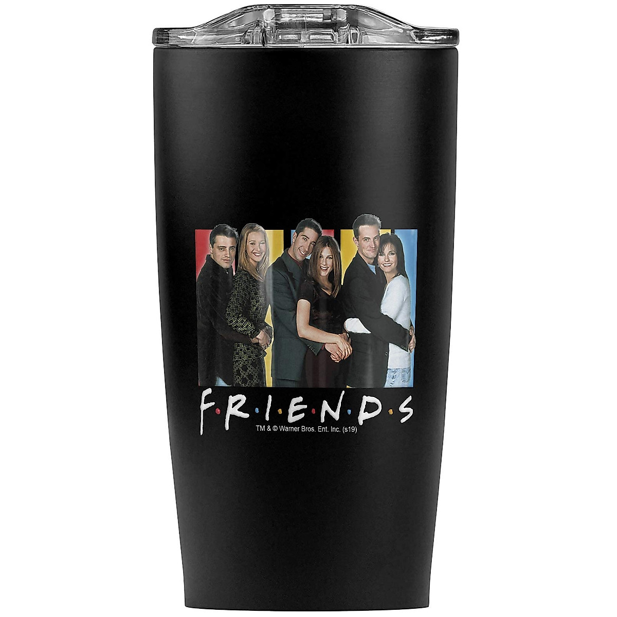Logovision Friends It'S All About Friends Stainless Steel Tumbler 20 oz Coffee Travel Mug/Cup, Vacuum Insulated & Double Wall with Leakproof Sliding Lid | Great for Hot Drinks and Cold Beverages