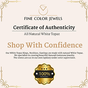 Fine Color Jewels 1.30 carat Round Rose Gold White Topaz Solitaire Cute Rings For Women in 925 Sterling Silver- Rose Gold Ring (Size 5, 6, 7, 8)