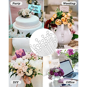 30Pcs Metal Floral Card Holder,Wire Place Card Holder Picks,Photo Pictures Holder,Table Name Number Card Holder for Wedding,Memo Note Holder for Flower Arrangement,Wedding,Baby Shower,Party Decorations