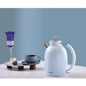 ASCOT Electric Kettle, Stainless Steel Electric Tea Kettle Gifts for Men/Women/Family 1.5L 1500W Tea Heater & Hot Water Boiler, Auto Shut-Off Boil-Dry Protection (Blue)