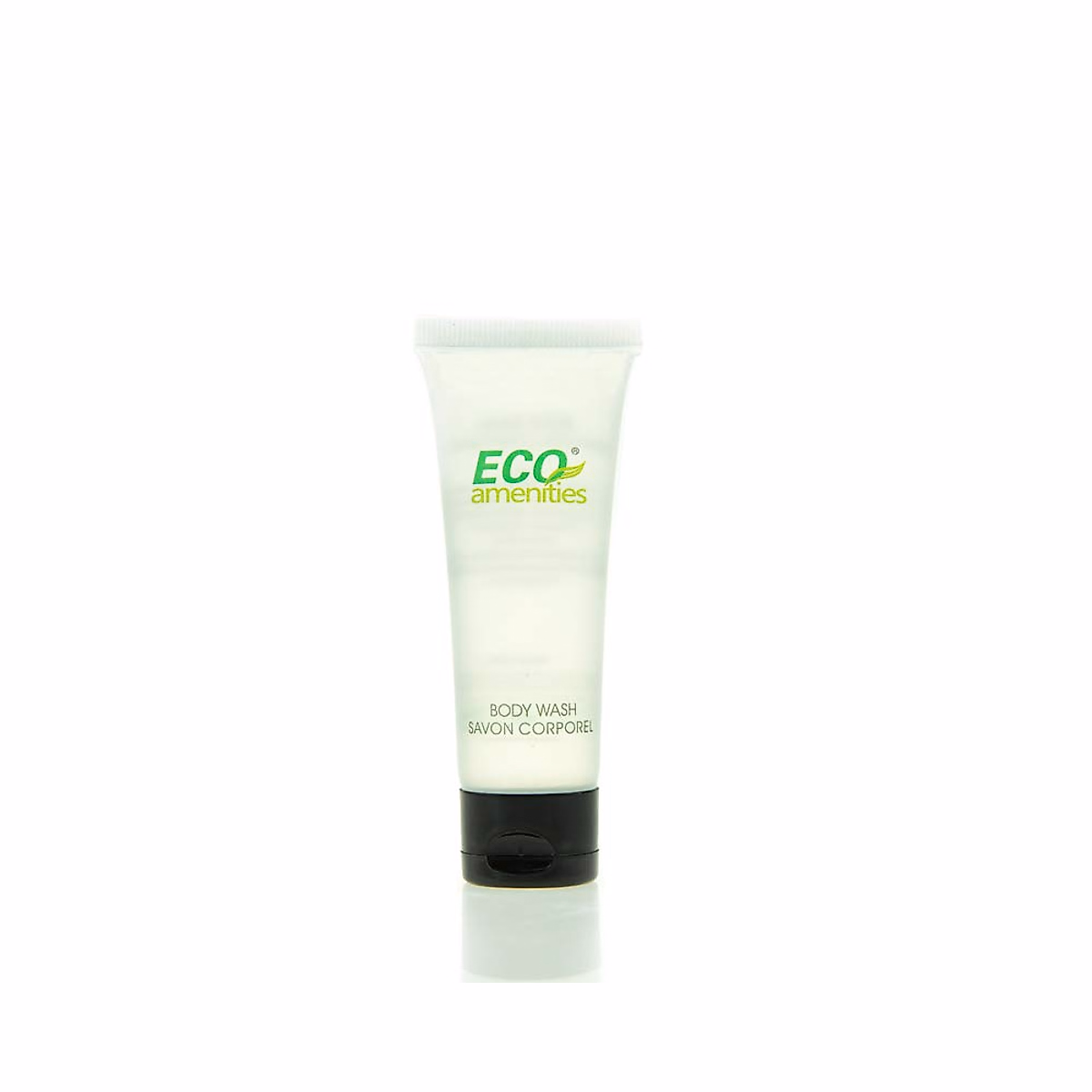 ECO Amenities Travel Size 1oz Body Wash (BULK 200 Pack) - 30ml Bulk Hotel Body Wash Supplies for Guests - Green Tea Scent Eco body wash for woman, Body wash for men, Biodegradable Container