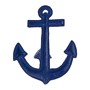 Accent Plus Blue Anchor Wall Hook
