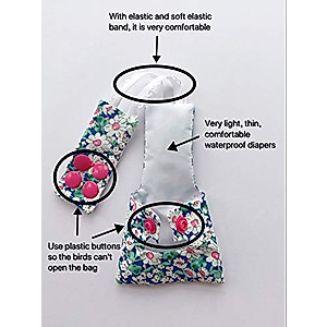 HEZHUO Parrot Diapers, Bird Flight Suits, Bird Suits, Reusable Waterproof Diapers, pet Bird Supplies (M, Pink)