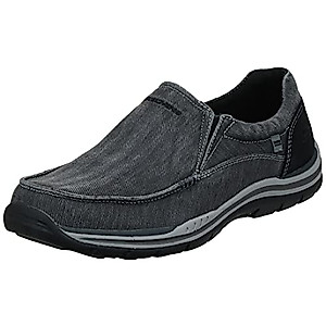 Skechers Men's Expected Avillo Moccasin, Black, 9.5 Medium US
