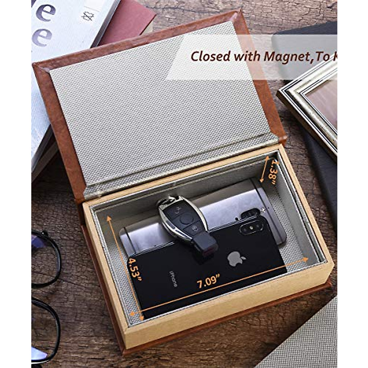 MONOJOY Faraday Box for Key Fob: Key Fob Signal Blocker Box, Faraday Key Fob Protector Box, RFID Key Fob Protector, Faraday Cage, Key Fob Box Signal Blocker - Rfid Box for Car Keys Phones Credit Card