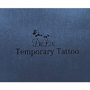 DaLin 4 Sheets Temporary Tattoos for Men Women Flowers Collection (Black Rose)