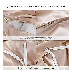 PROMEED Oeko Certified 22 Momme Silk Crib Duvet Cover for Toddler Bed, 100% Grade 6A Natural Silk Baby Crib Bedding for Kids Neutral, Hidden Zipper (Champagne, Crib)