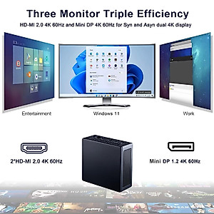 VENOEN NUC Mini PC Core i7 1165G7,Mini Desktop Computer Dual HD with Win 11 Pro Ready,Mini DP,USB-C Thundbolt 4.0,WiFi,BT 5.1,16GB RAM 512GB NVME SSD,Office Desktop PC