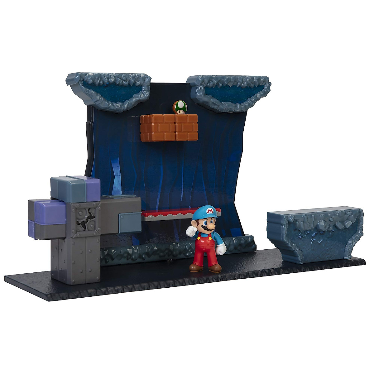Super Mario Underground playset with Ice Mario Action Figure Includes 5 Interactive Environment Pieces