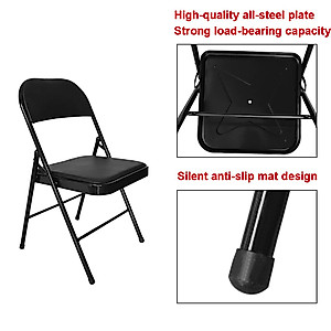 Executive Conference Task Office Chair,Folding Super Load-Bearing Steel Plate Chair, PU Leather,Double Sponge,Ergonomic,Anti-Slip Mat Silent(Ship from US!)