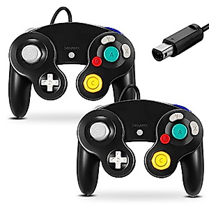 FIOTOK Gamecube Controller, Classic Wired Controller for Wii Nintendo Gamecube (Black-2Pack)