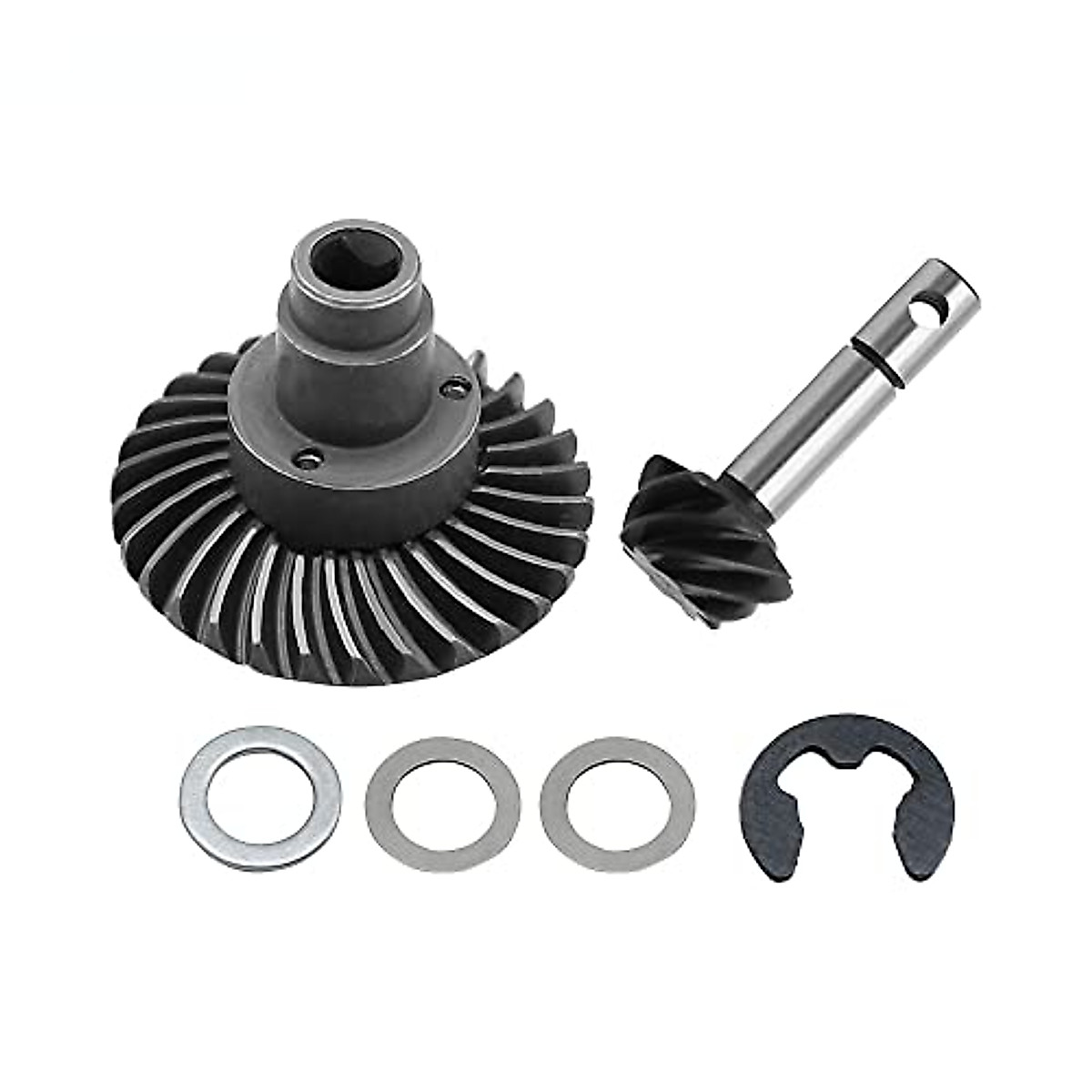 Heavy Duty Bevel Gear Set, Helical Overdrive Gear 24/8T 27/8T 30/8T 33/8T Reverse Gear for 1/10 RC Crawler SCX10 II AR44/45 Capra Axle (8T-30T Reverse)