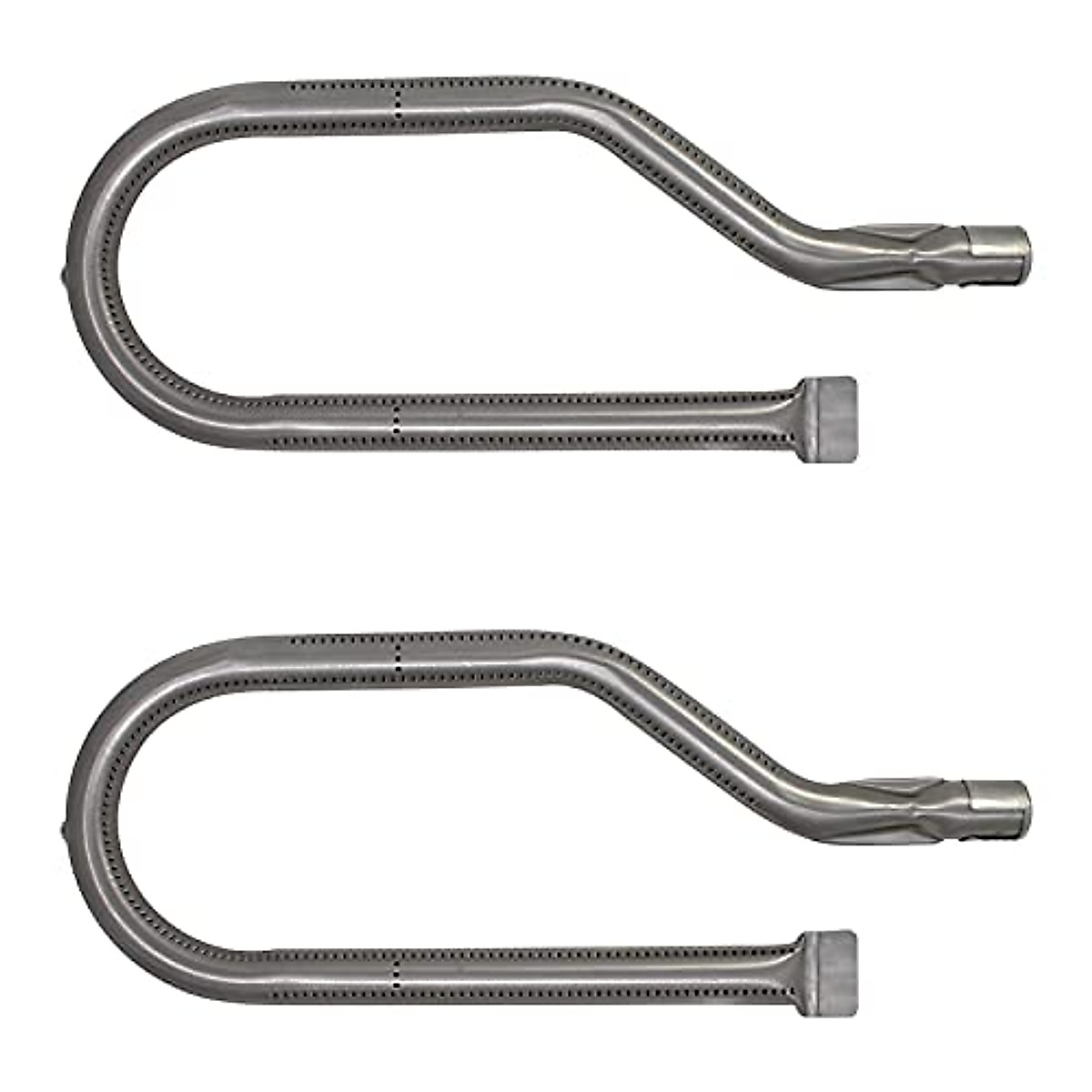 UpStart Components 2-Pack BBQ Gas Grill Tube Burner Replacement Parts for Bull Texan Lonestar - Compatible Barbeque Stainless Steel Pipe Burners