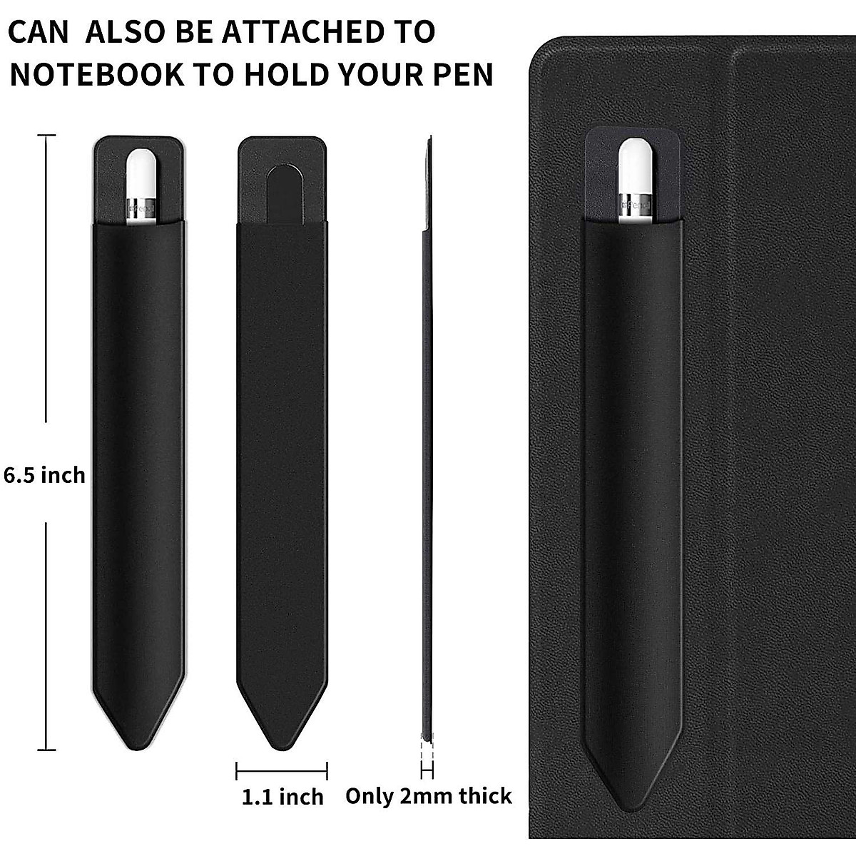 BoxWave Stylus Pouch Compatible with Nintendo Switch - Stylus PortaPouch, Stylus Holder Carrier Portable Self-Adhesive for Nintendo Switch - Jet Black